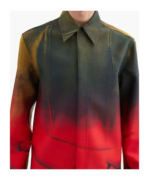 JIL SANDER Gradient Print Shirt - Red