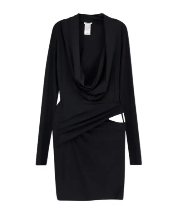 AMAZUIN Off-shoulder Long-sleeve Mini Dress