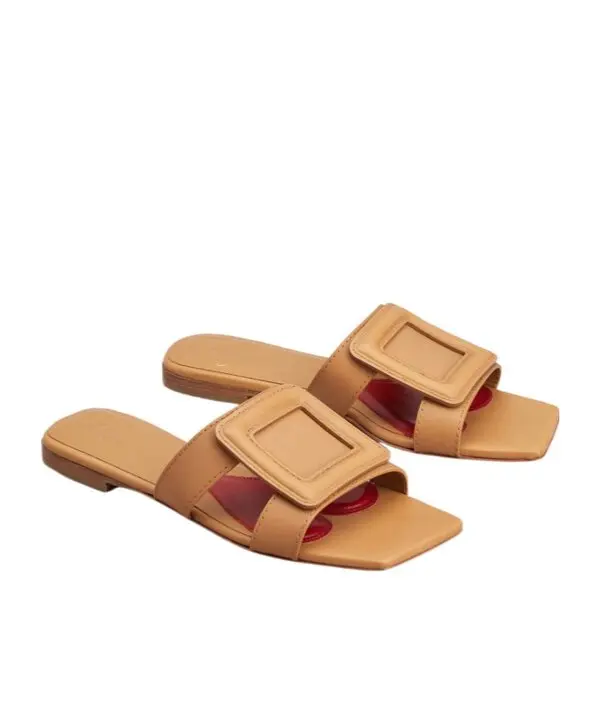 ROGER VIVIER Buckled Square Toe Mules