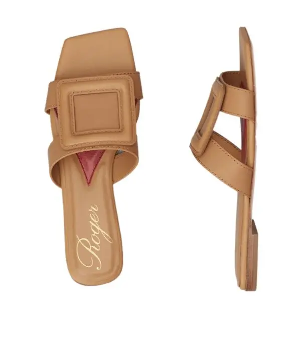 ROGER VIVIER Buckled Square Toe Mules
