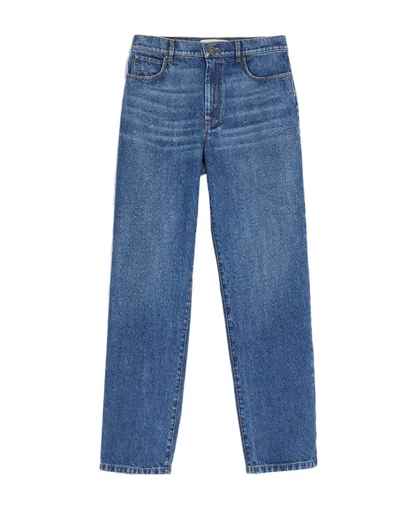Max Mara Contrast Stitch Straight Leg Jeans
