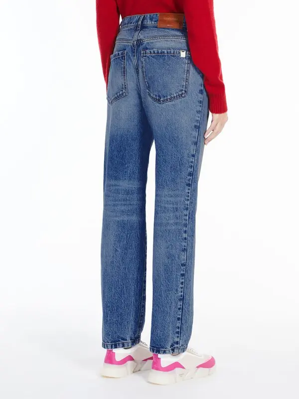 Max Mara Contrast Stitch Straight Leg Jeans