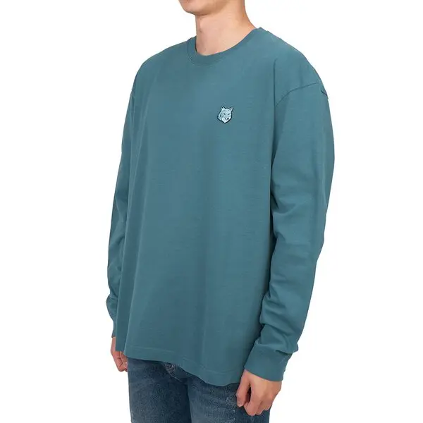 Maison Kitsuné Round Collar And Long-sleeved T-shirt