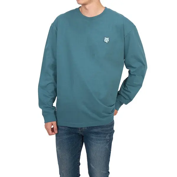 Maison Kitsuné Round Collar And Long-sleeved T-shirt