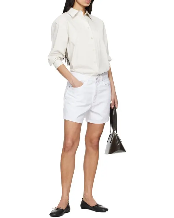 AGOLDE Leith Vintage Fit Denim Shorts - Marshmallow
