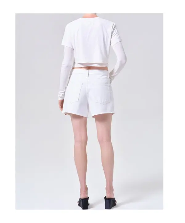 AGOLDE Leith Vintage Fit Denim Shorts - Marshmallow