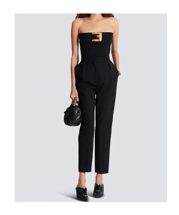 Balmain Strapless Buckle Bodysuit