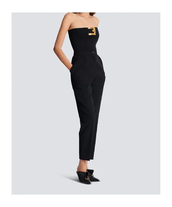 Balmain Strapless Buckle Bodysuit