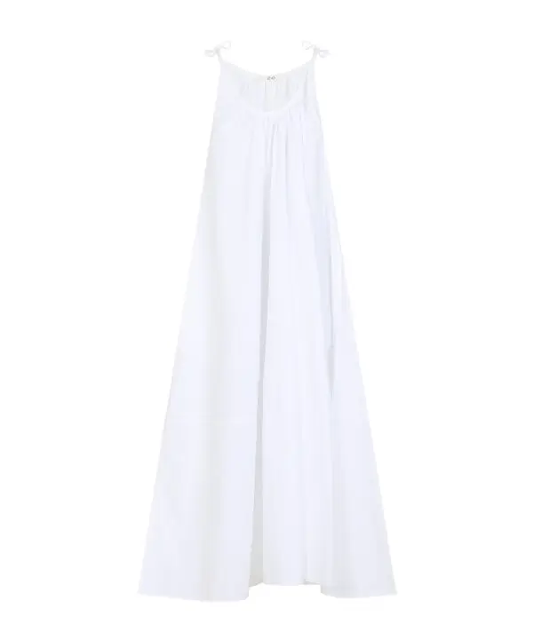Co Gathered Halterneck Dress - White