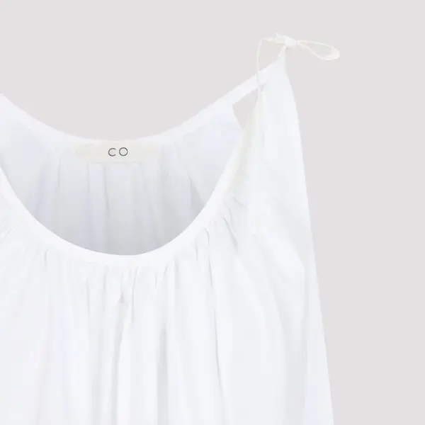 Co Gathered Halterneck Maxi Dress - White