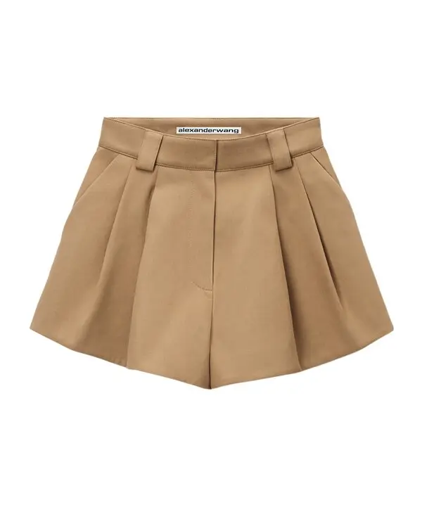 Alexander Wang High-rise Flared Shorts - Nude