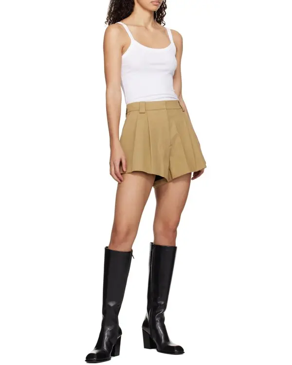 Alexander Wang High-rise Flared Shorts - Nude