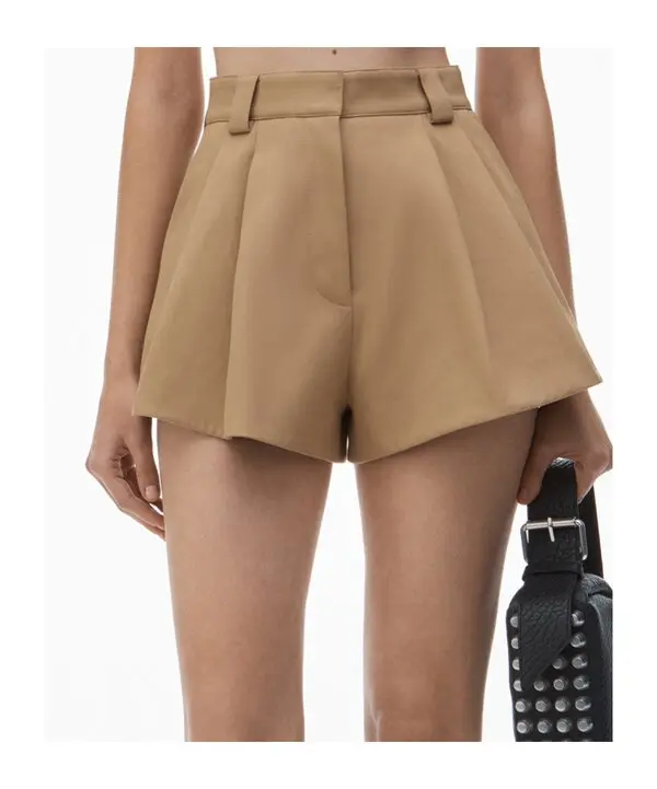 Alexander Wang High-rise Flared Shorts - Nude