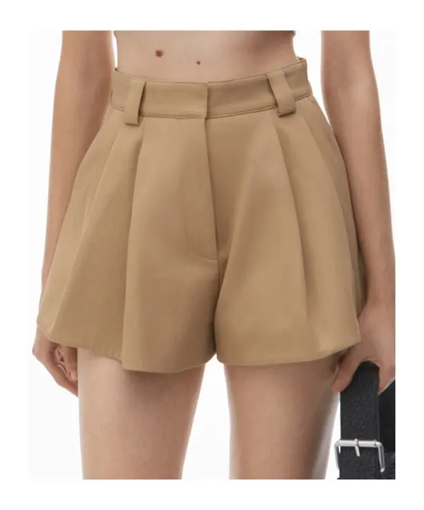 Alexander Wang High-rise Flared Shorts - Nude