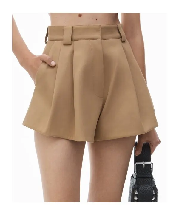Alexander Wang High-rise Flared Shorts - Nude