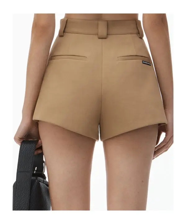Alexander Wang High-rise Flared Shorts - Nude