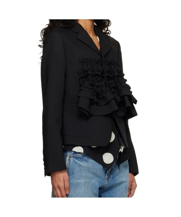 Comme Des Garçons Long Sleeved Ruffle Suit Jacket