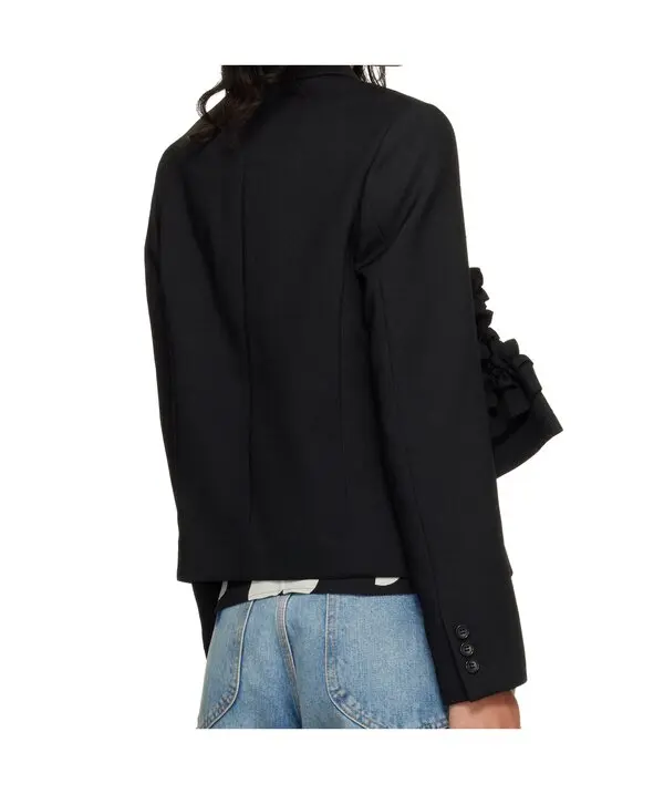 Comme Des Garçons Long Sleeved Ruffle Suit Jacket