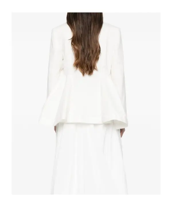 Sacai Long-sleeved Drawstring Blazer With Pleated Details