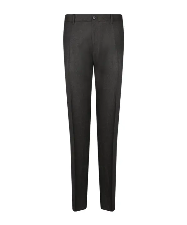 Incotex Slim Fit Wool Trousers - Black