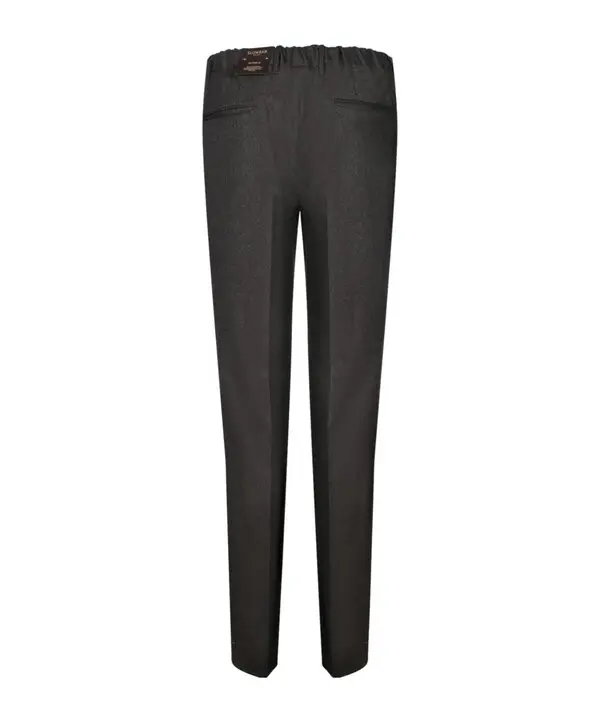 Incotex Slim Fit Wool Trousers - Black