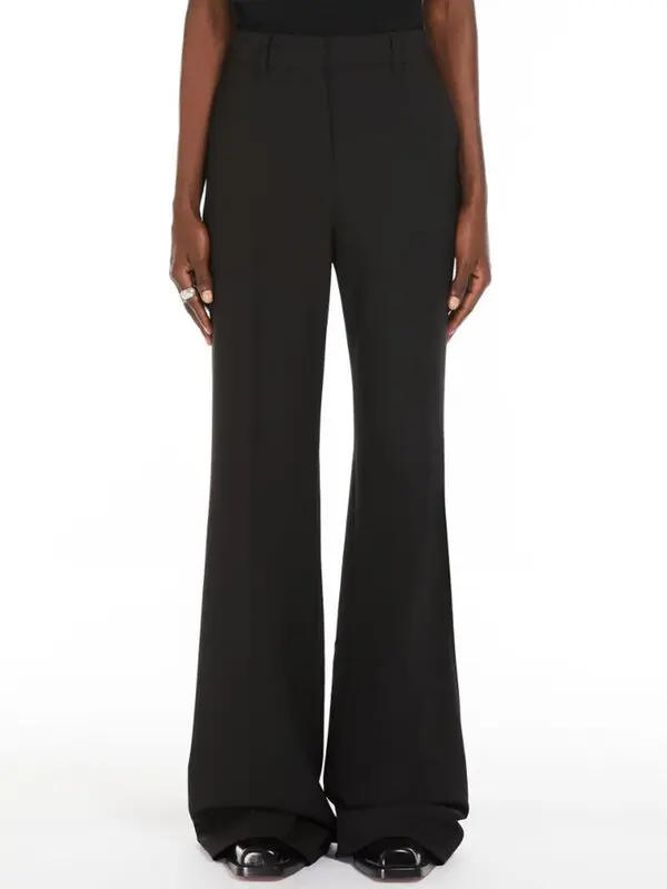 Sportmax Flared Tailored Trousers - Black