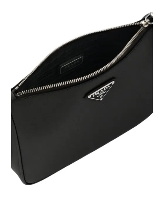 Prada Saffiano Leather Shoulder Bag With Pouches