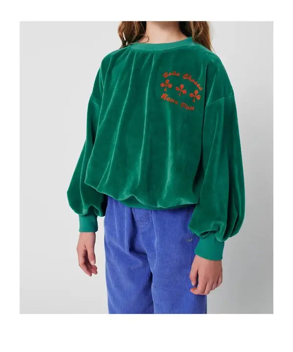 BOBO CHOSES Velour Crewneck Sweatshirt