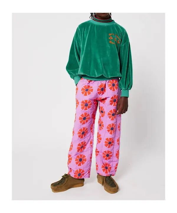 BOBO CHOSES Velour Crewneck Sweatshirt