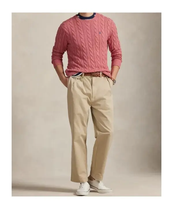 Polo Ralph Lauren Cable Knit Crewneck Sweater - Red
