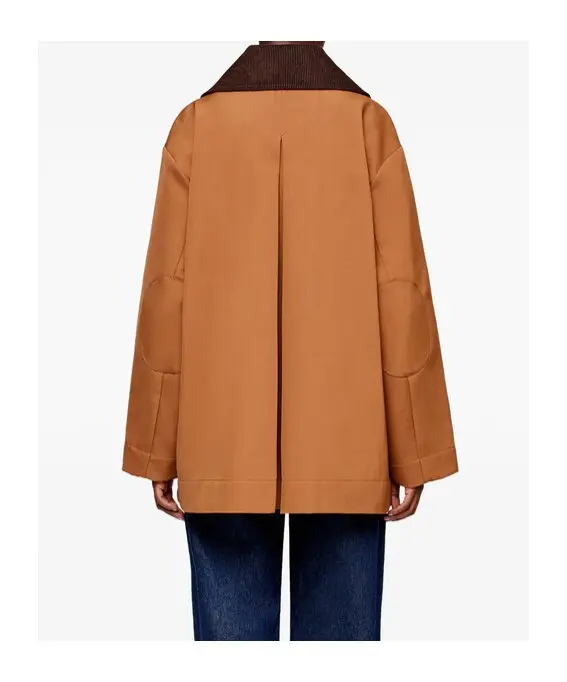 GANNI Jacket In Twill - Brown