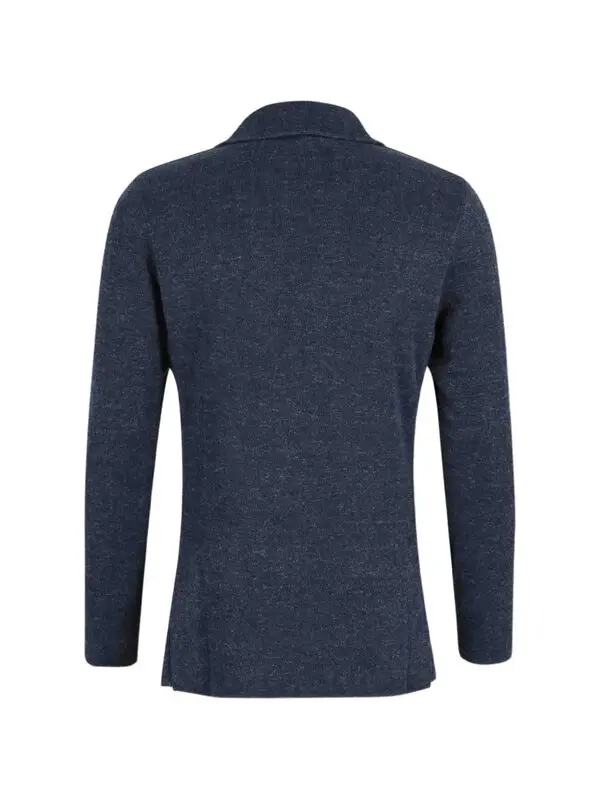 LARDINI Single Breasted Knit Jacket - Black