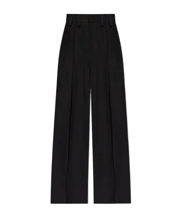 JIL SANDER Pleated Wide-leg Trousers - Black