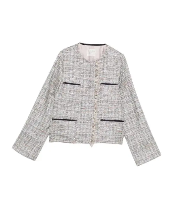 FORTE_FORTE Long-sleeved Textured Jacket