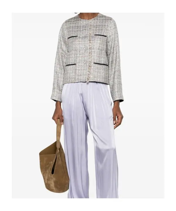 FORTE_FORTE Long-sleeved Textured Jacket