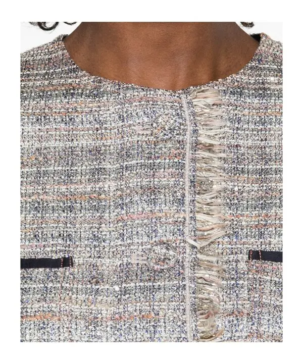 FORTE_FORTE Long-sleeved Textured Jacket