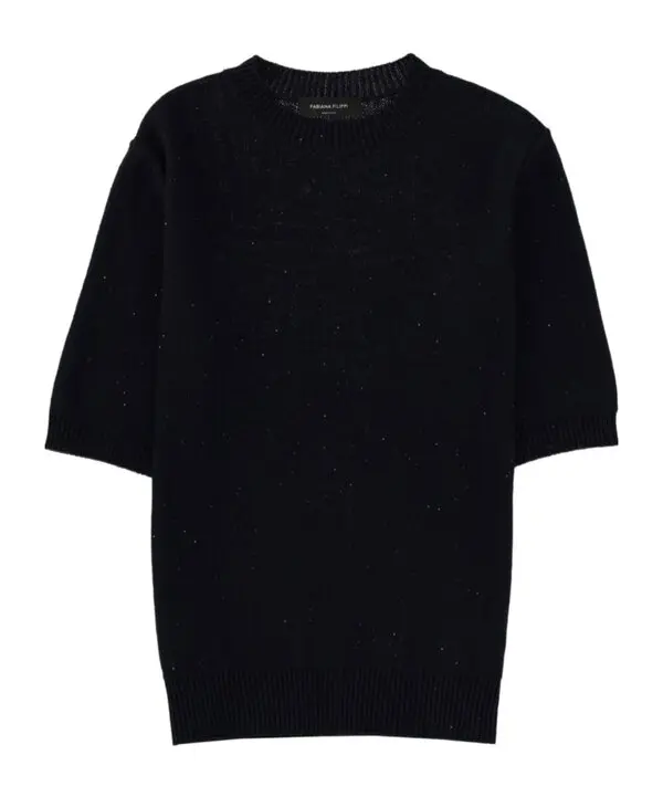 Fabiana Filippi Short-sleeved Crewneck Jumper - Black