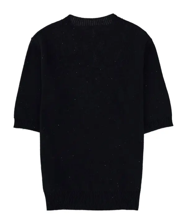 Fabiana Filippi Short-sleeved Crewneck Jumper - Black