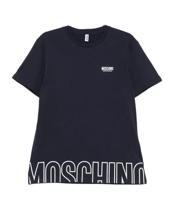Moschino Logo-detail Cotton T-shirt - Black