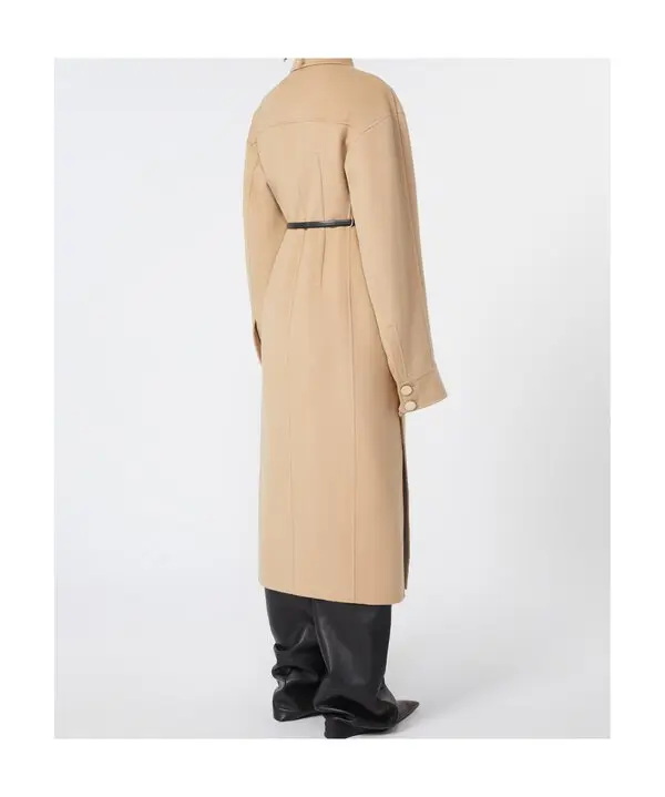 Sportmax Olio Belted Wool Coat - Camel