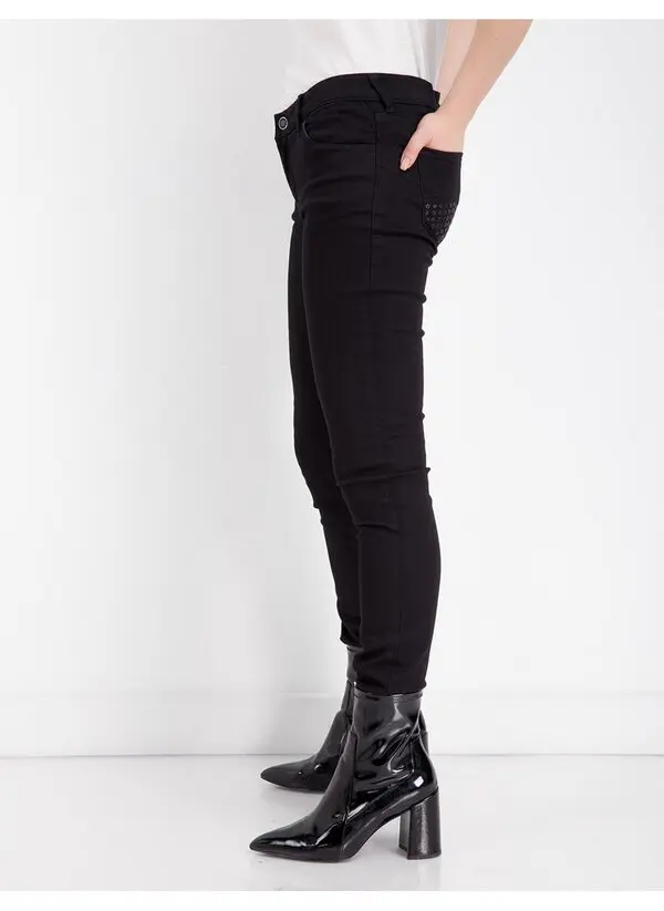 Emporio Armani Slim Fit Logo Detailed Jeans