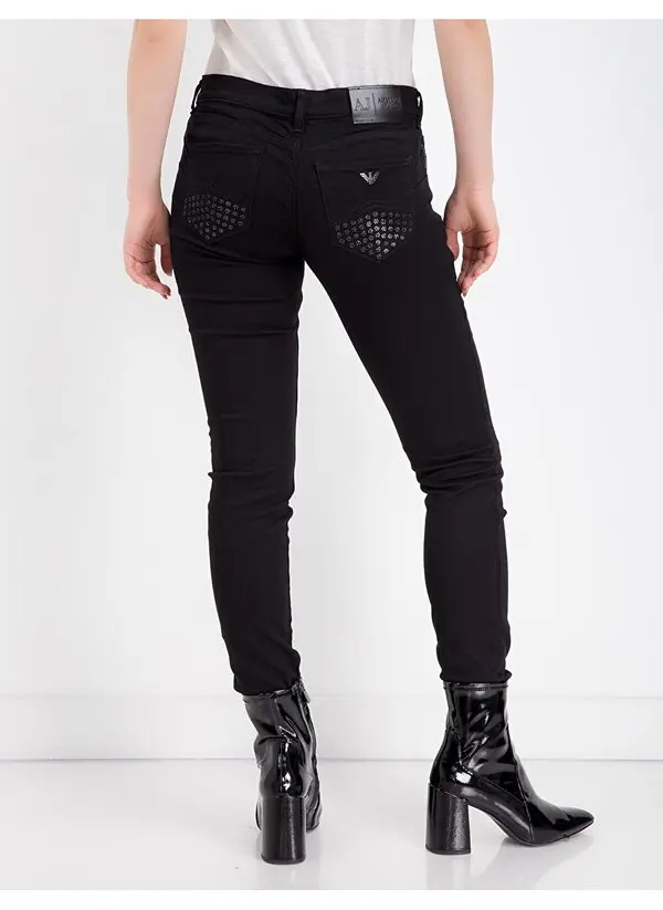 Emporio Armani Slim Fit Logo Detailed Jeans