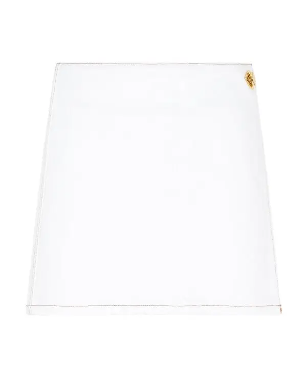 GANNI Denim Mini Skirt - White