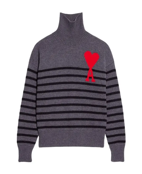 Ami De Coeur Striped Jumper - Black