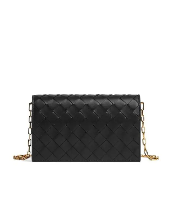 Bottega Veneta Mini Intrecciato Leather Bag - Black