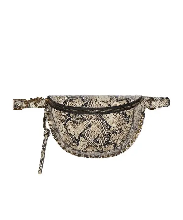 Isabel Marant Étoile Zipper Crossbody Bag With Studded Trim - Nude