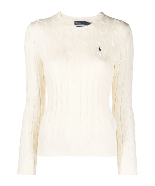 Polo Ralph Lauren Pony Embroidered Crewneck Jumper - Cream