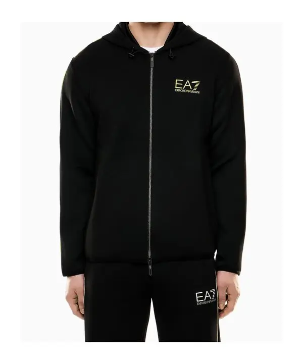 EA7 Zip-up Hooded Jacket - Black