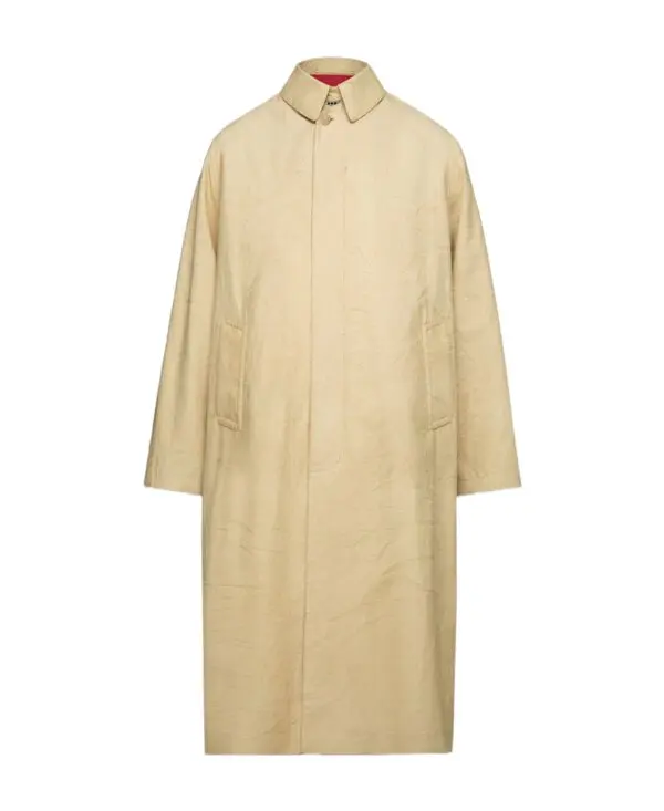 MAISON MARGIELA Single-breasted Midi Trench Coat - Nude