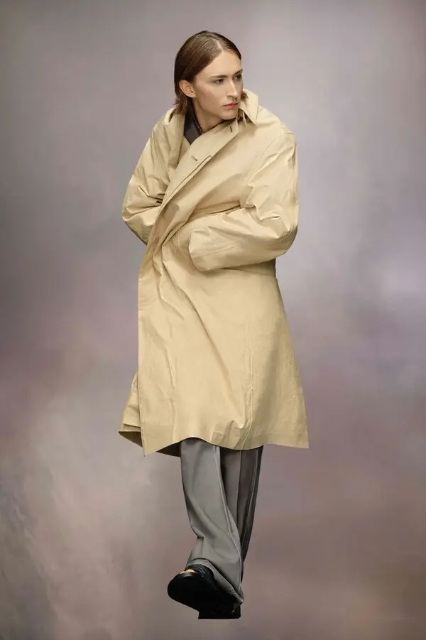 MAISON MARGIELA Single-breasted Midi Trench Coat - Nude